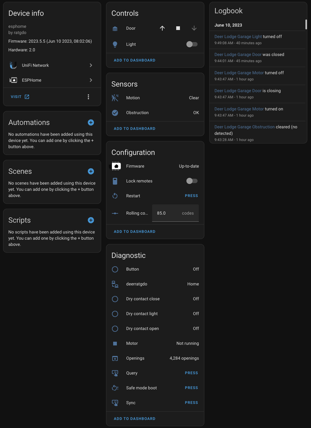 ratgdo for ESPHome | esphome-ratgdo